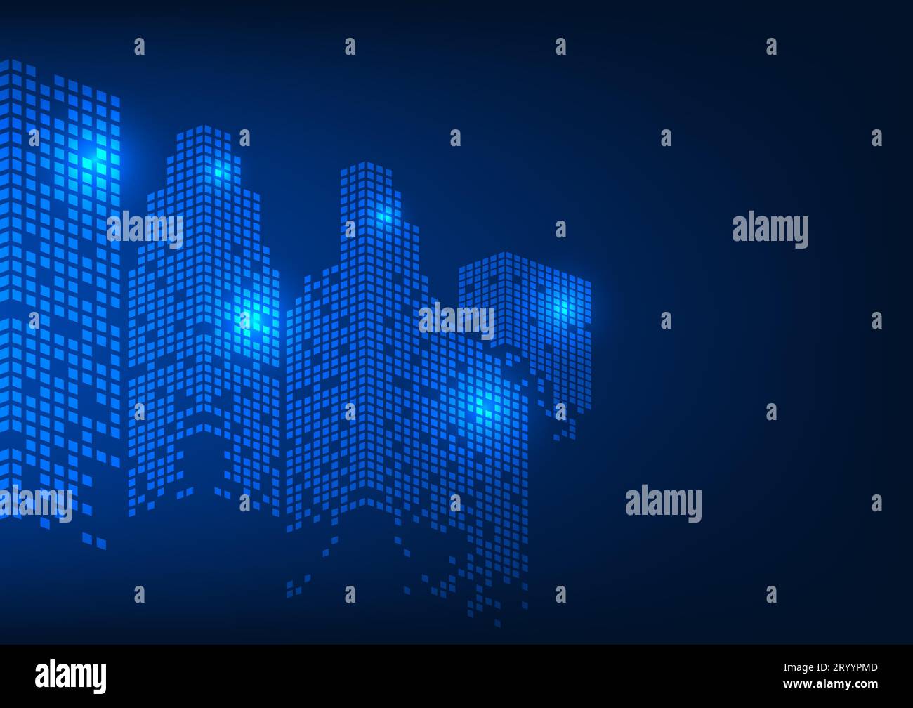 Smart city background It's an unmanned smart city pixel concept city ...