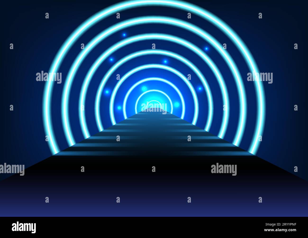 Podium Spherical bending neon lights with a glowing back. to make the ...