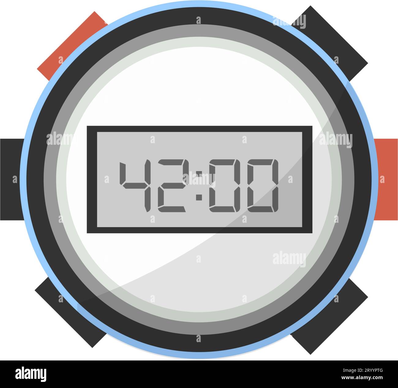 Timer or stopwatch for sports, measurement device Stock Vector Image ...
