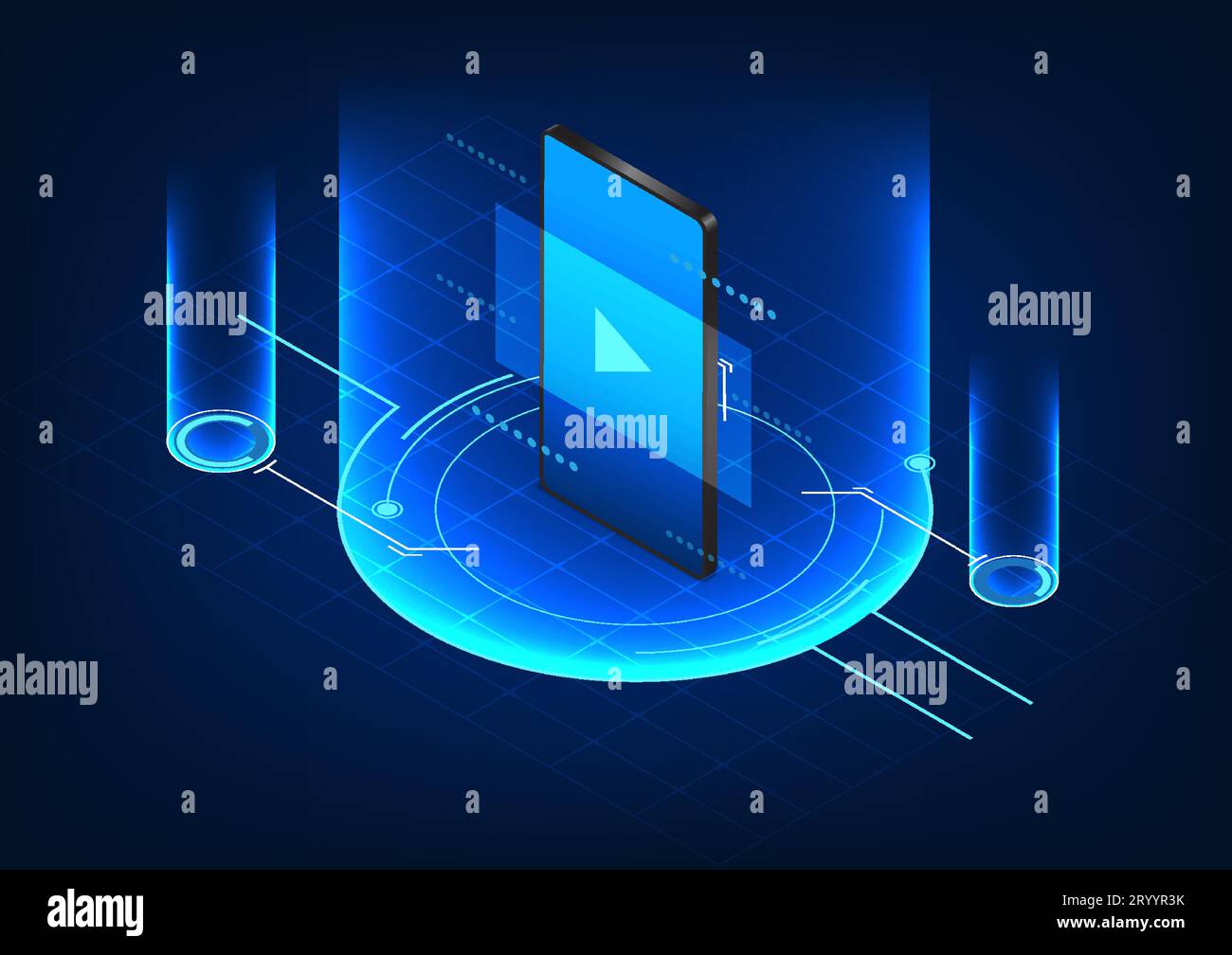 Smart phone technology background It is a modern technology that can ...