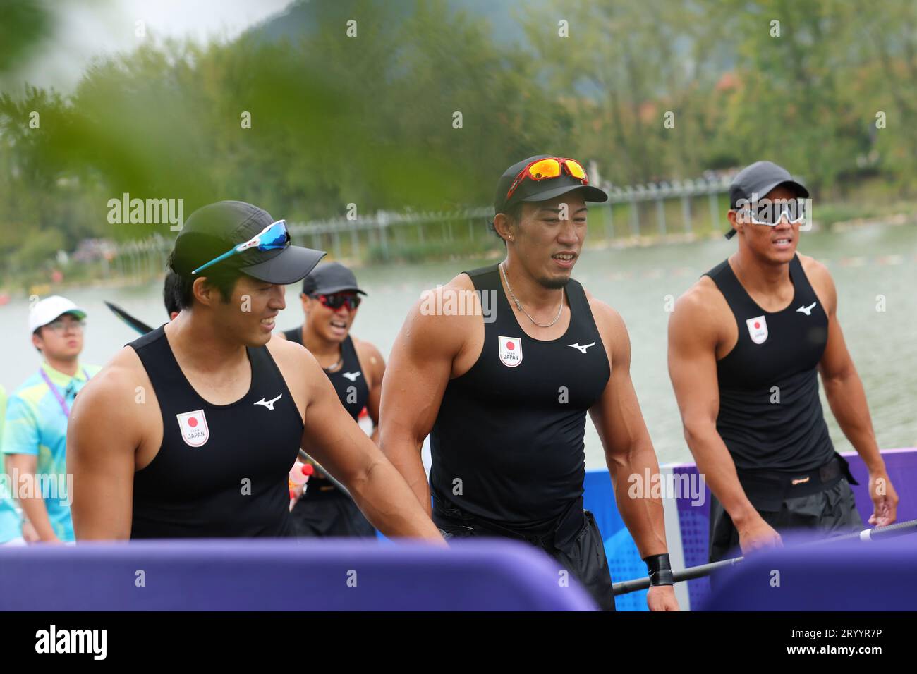Hangzhou, China. 3rd Oct, 2023. Japan team group (JPN) Canoe Sprint ...