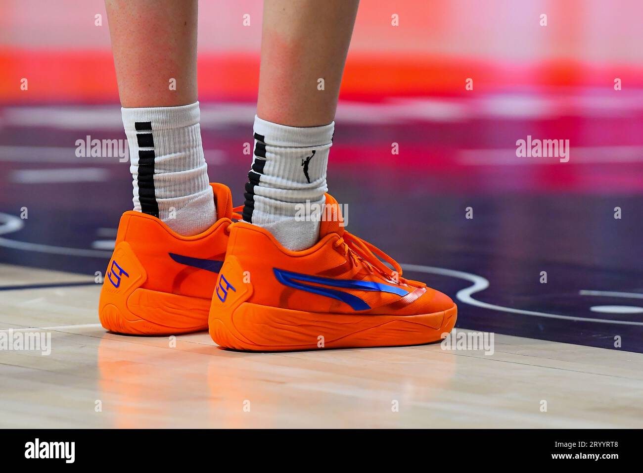 UNCASVILLE, CT - OCTOBER 01: A detail view of the Puma Stewie 2 shoes ...