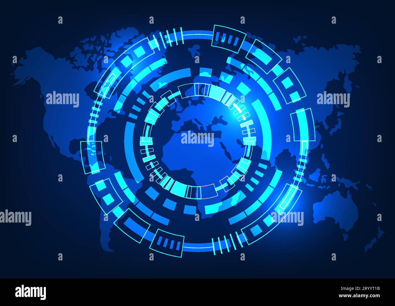 World map technology background It conveys information through the ...