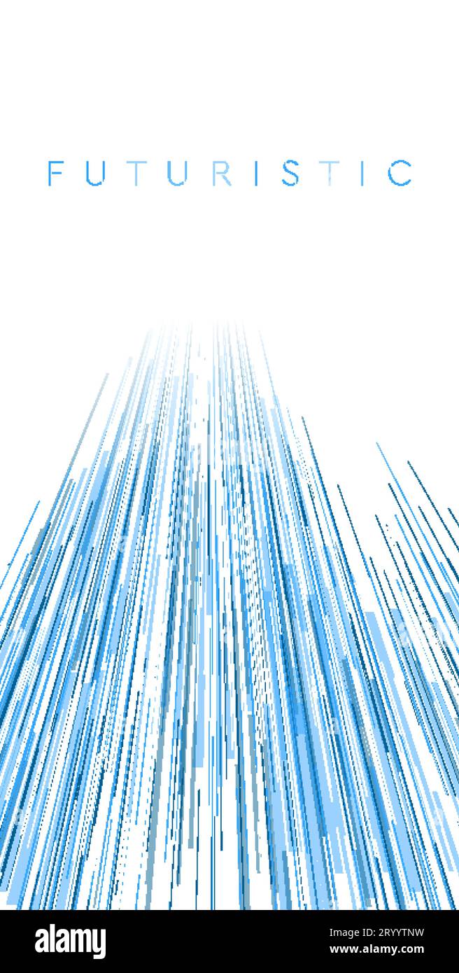 Futuristic technology modern flyer design with blue lines. Abstract ...