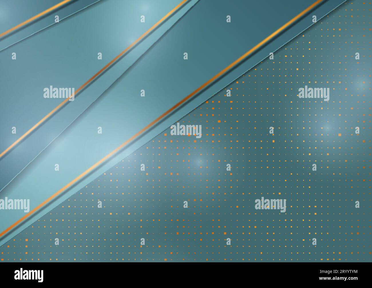 Abstract blue tech minimal background with bronze stripes and dots. Vector design Stock Vector ...