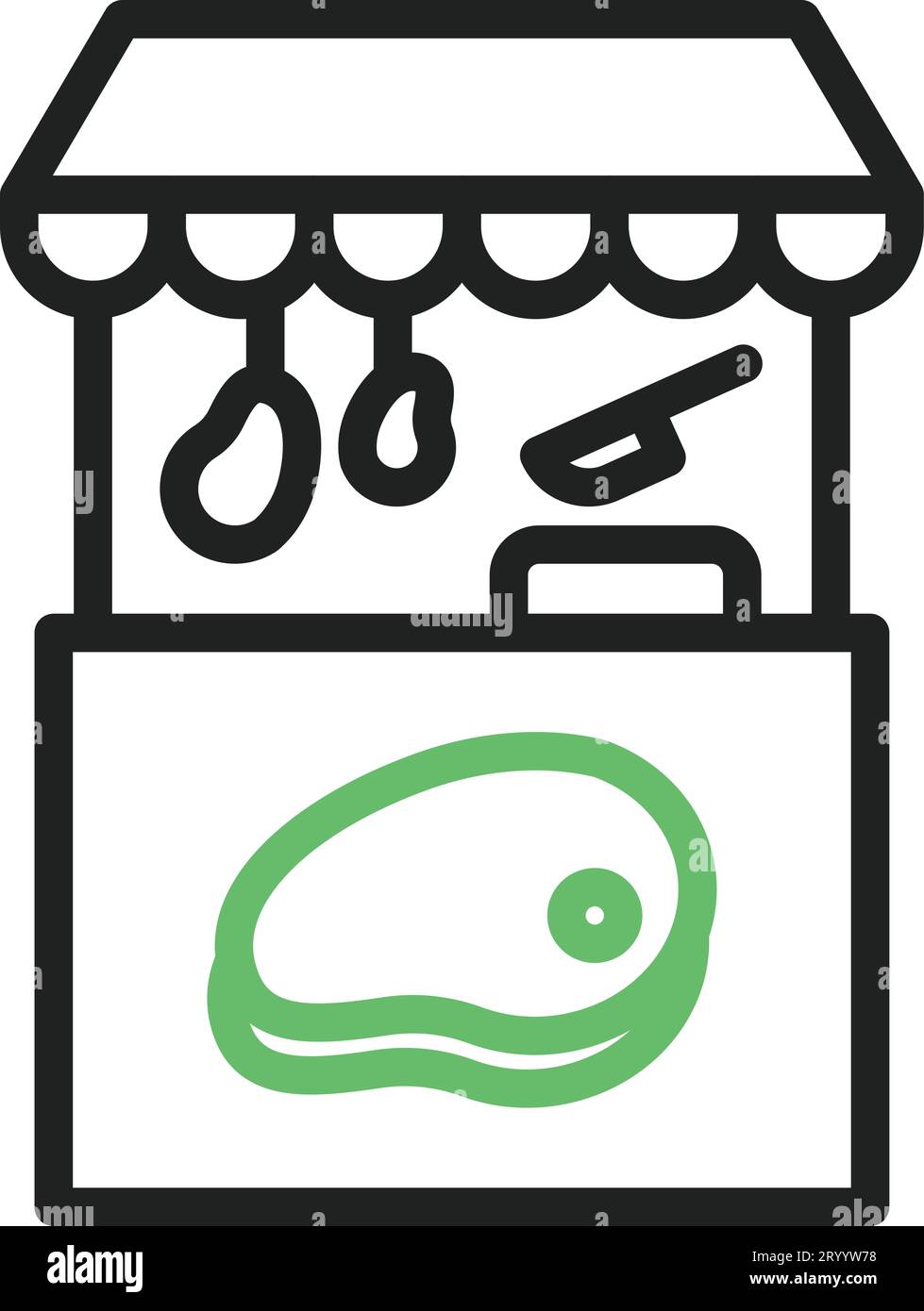 Meat Stall icon vector image Stock Vector Image & Art - Alamy