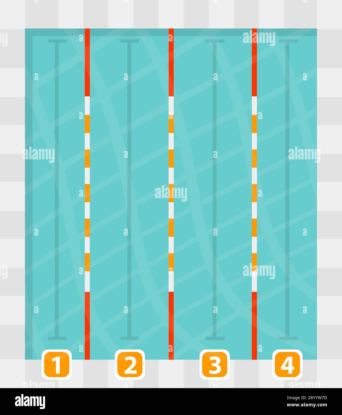 Pool with rubber borders for swimmers, contest Stock Vector Image & Art ...