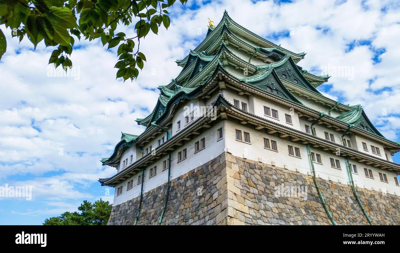 Nagoya Castle in Japan. Building and Attraction landmarks concept ...