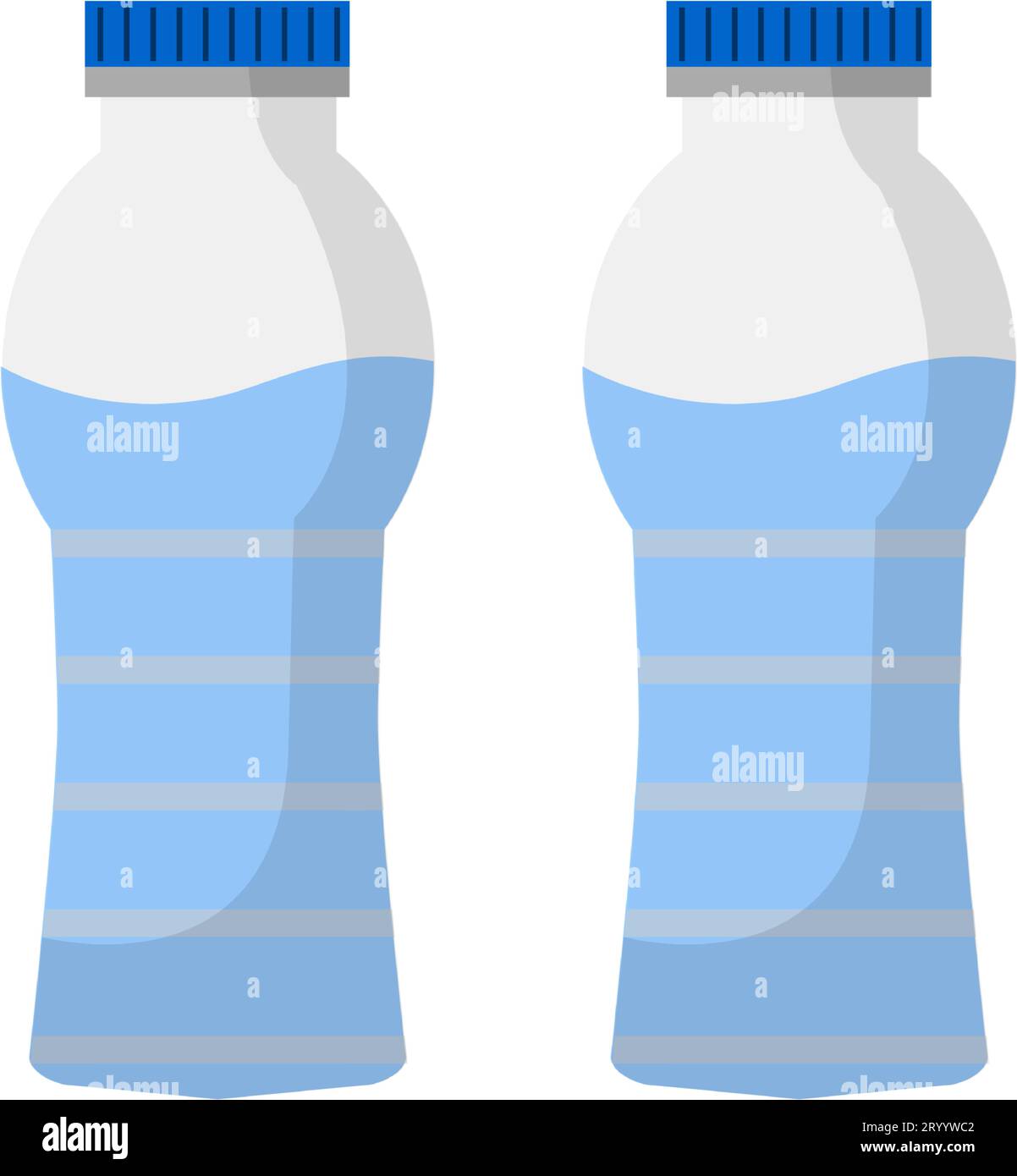 Plastic water bottle, hydration staying healthy Stock Vector Image ...