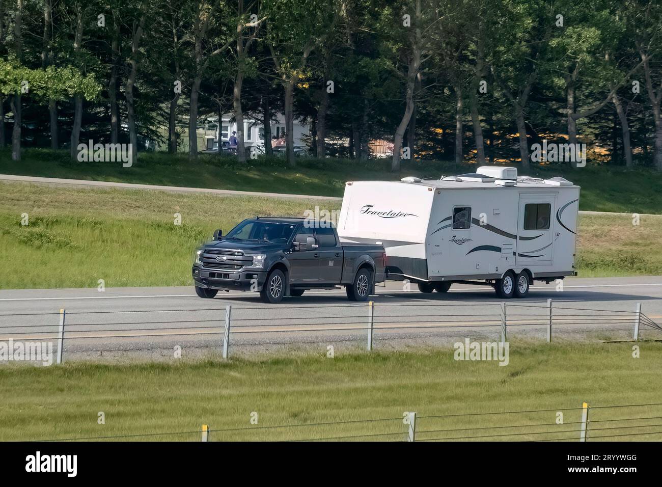 Car towing trailer hi-res stock photography and images - Alamy