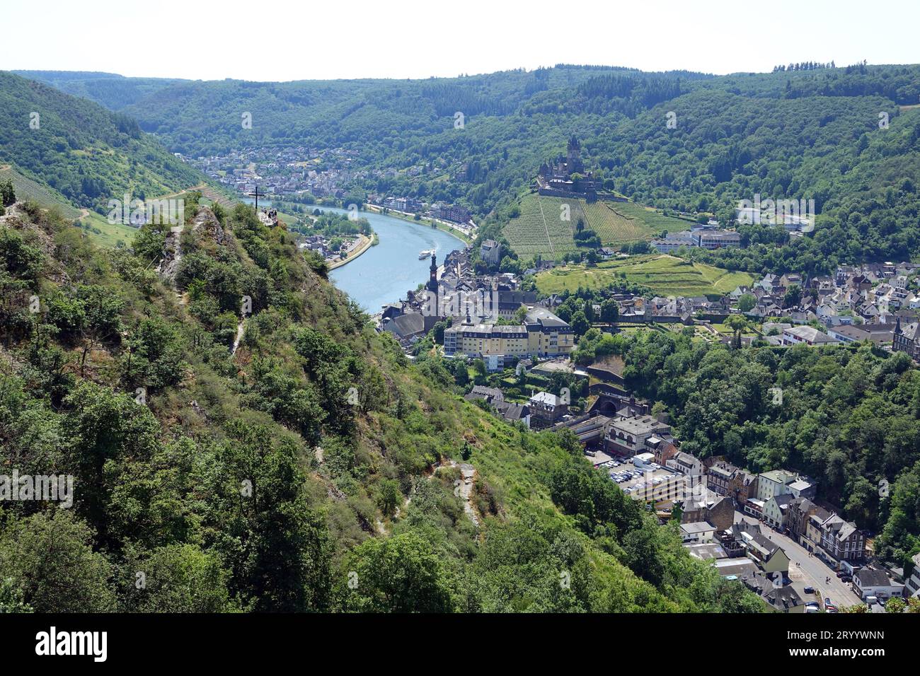 View of Cochem from the Pinnerkreuz Stock Photo - Alamy
