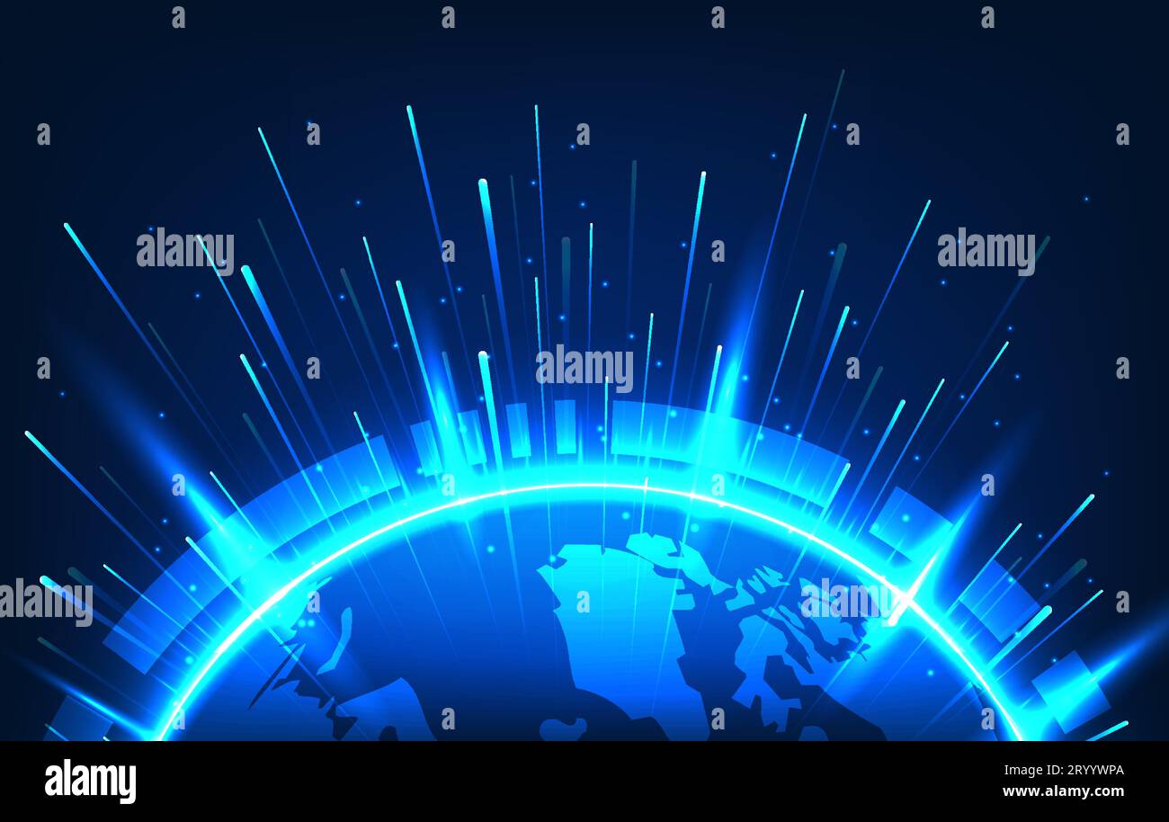 Earth technology background technology is all over the world as a ...