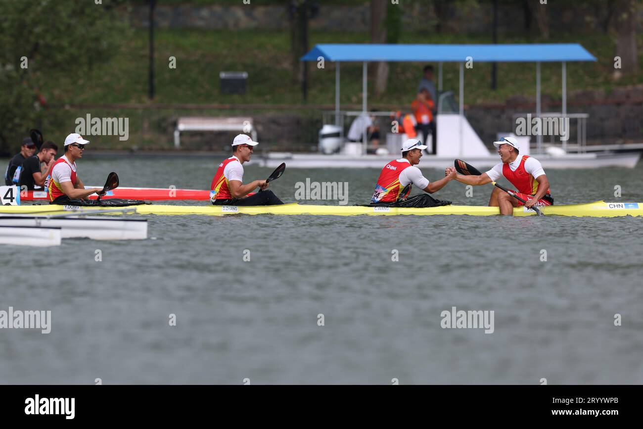 Hangzhou, China's Zhejiang Province. 3rd Oct, 2023. Bu Tingikai, Wang ...