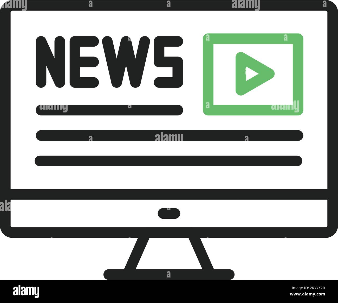 News Report icon vector image Stock Vector Image & Art - Alamy