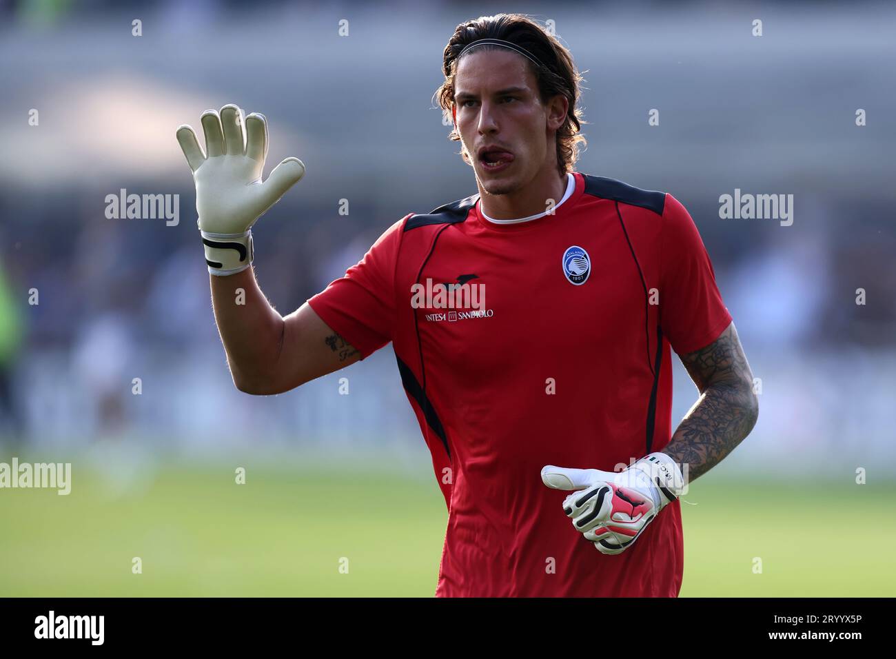 Marco Carnesecchi of Atalanta Bc looks on during the Serie A football ...