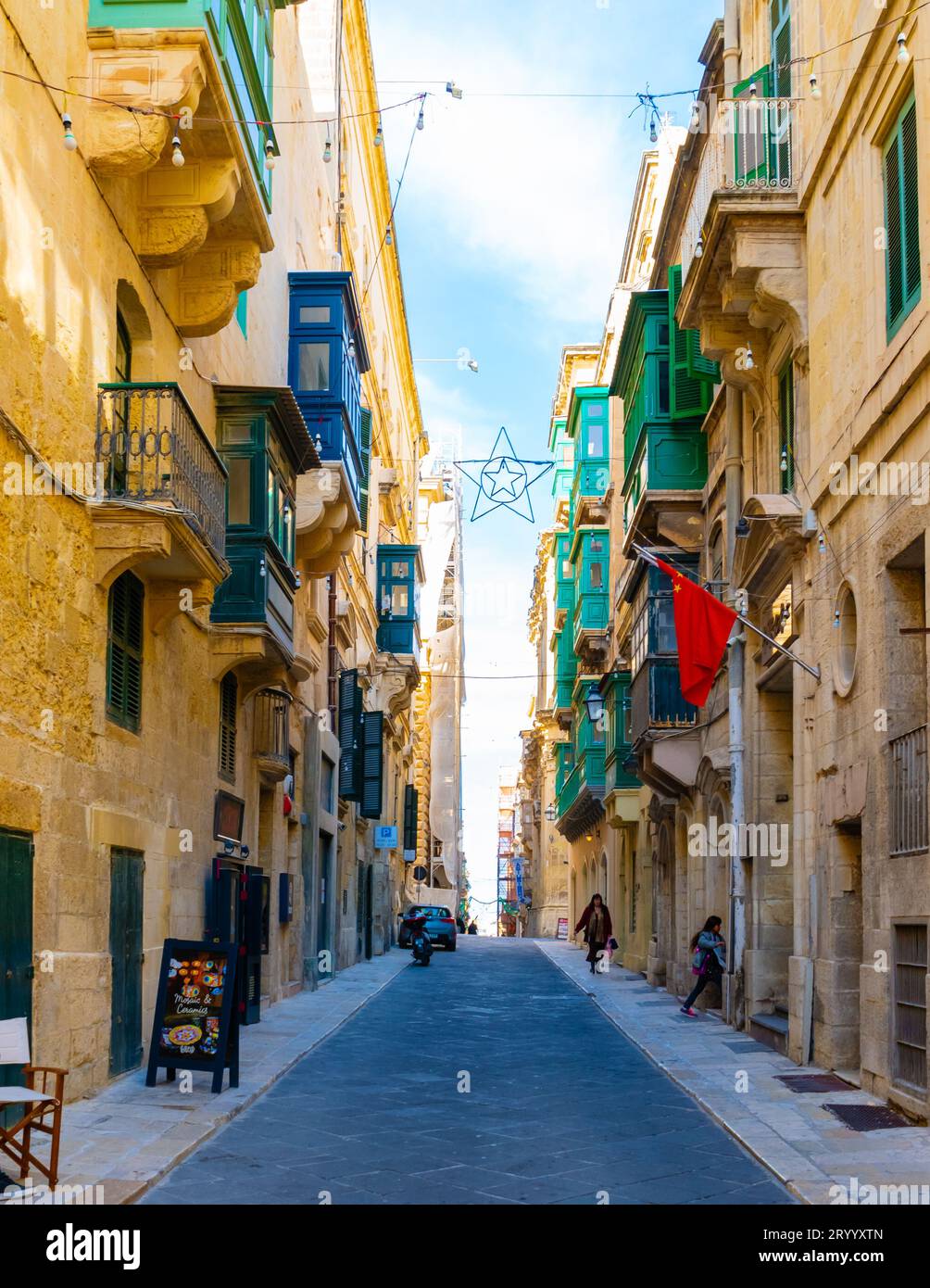 Colorful Streets of Valletta Malta, City trip at the capital of Malta ...