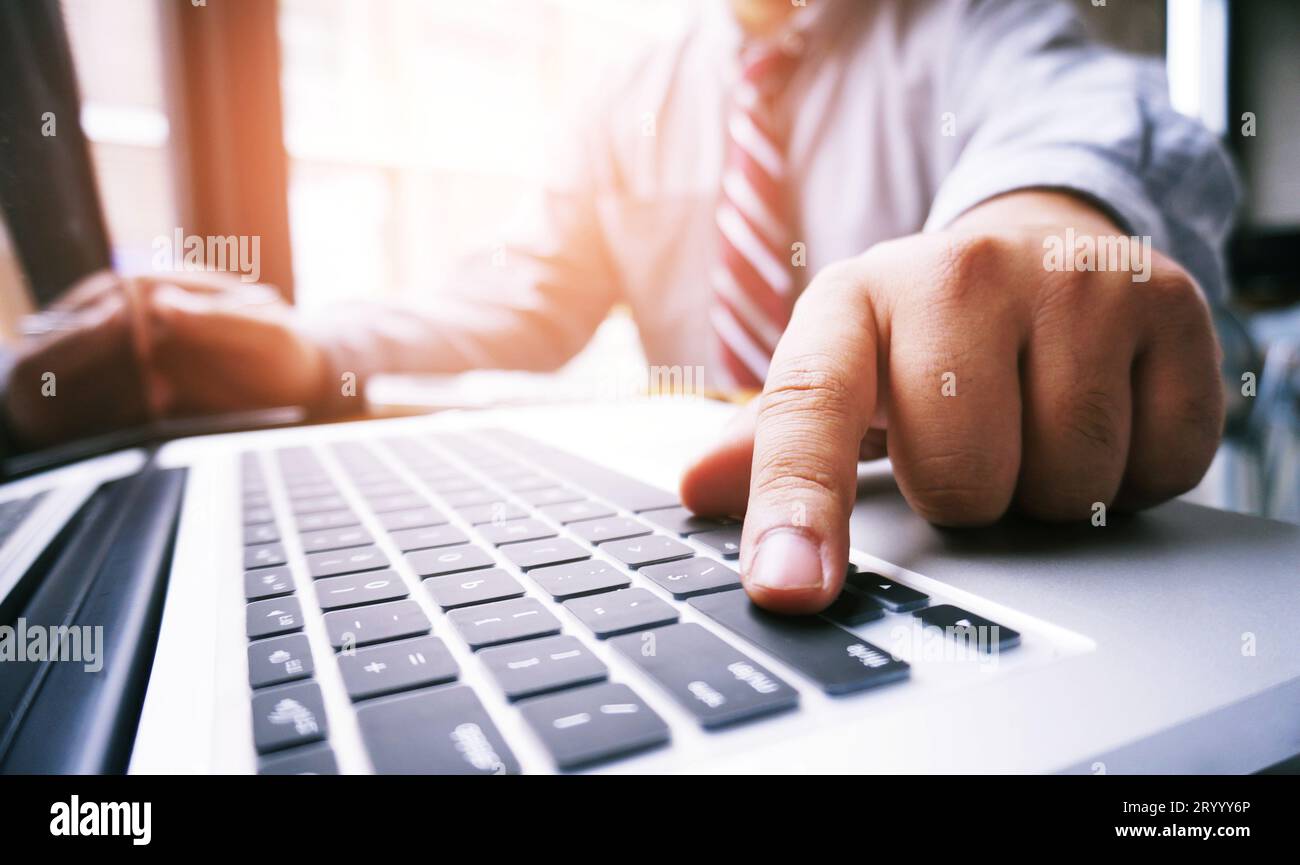 Hands on computer keyboard email hi-res stock photography and images ...