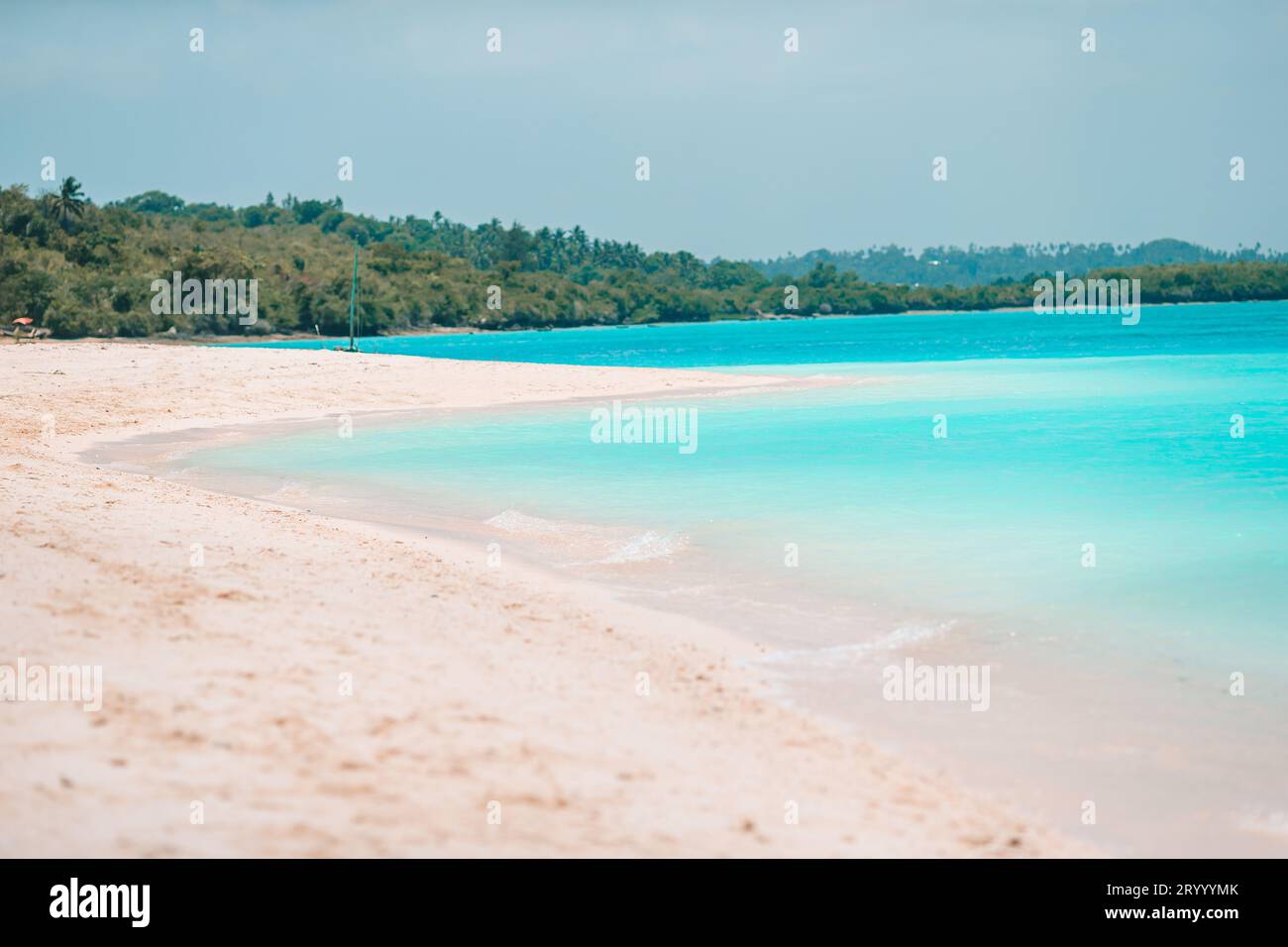 Idyllic tropical beach in Caribbean with white sand, turquoise ocean ...
