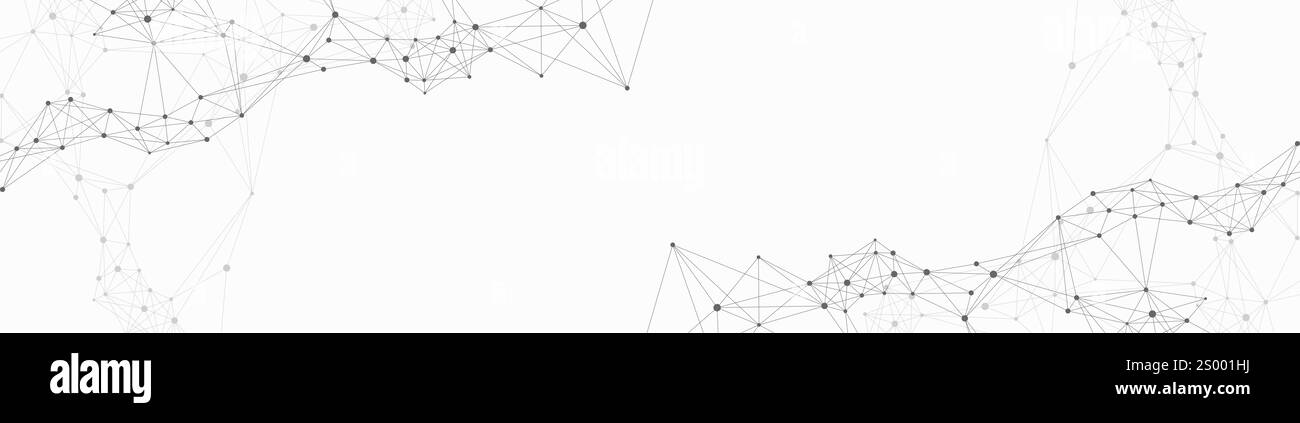 Global network connection banner design template. Header social network ...