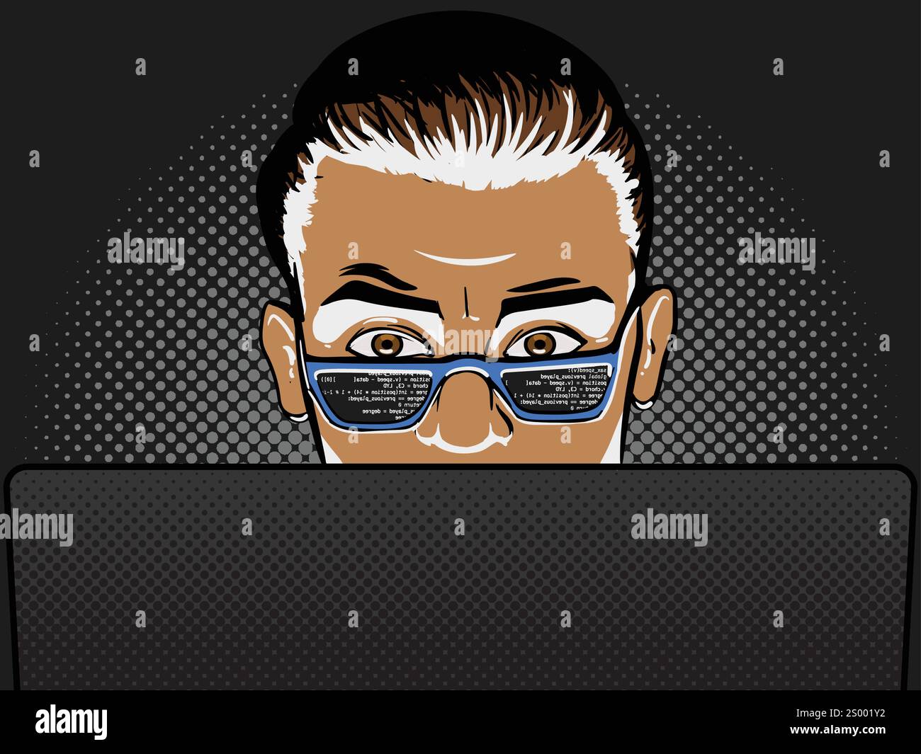 Software developer at work comic book style vector Stock Vector Image & Art - Alamy