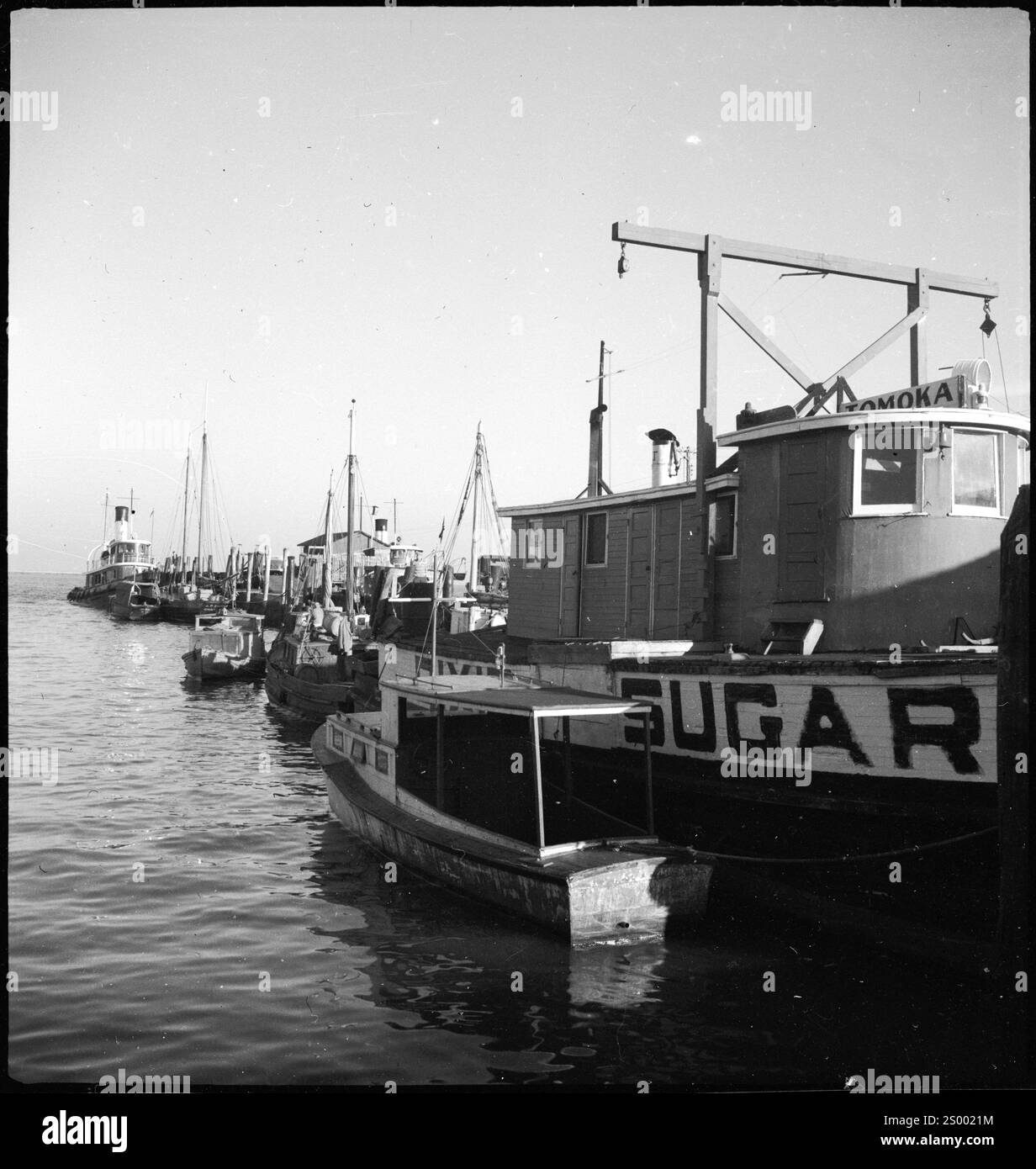 Savannah, Georgia, USA. Harbor; ships in the harbor on a river. Archive ...
