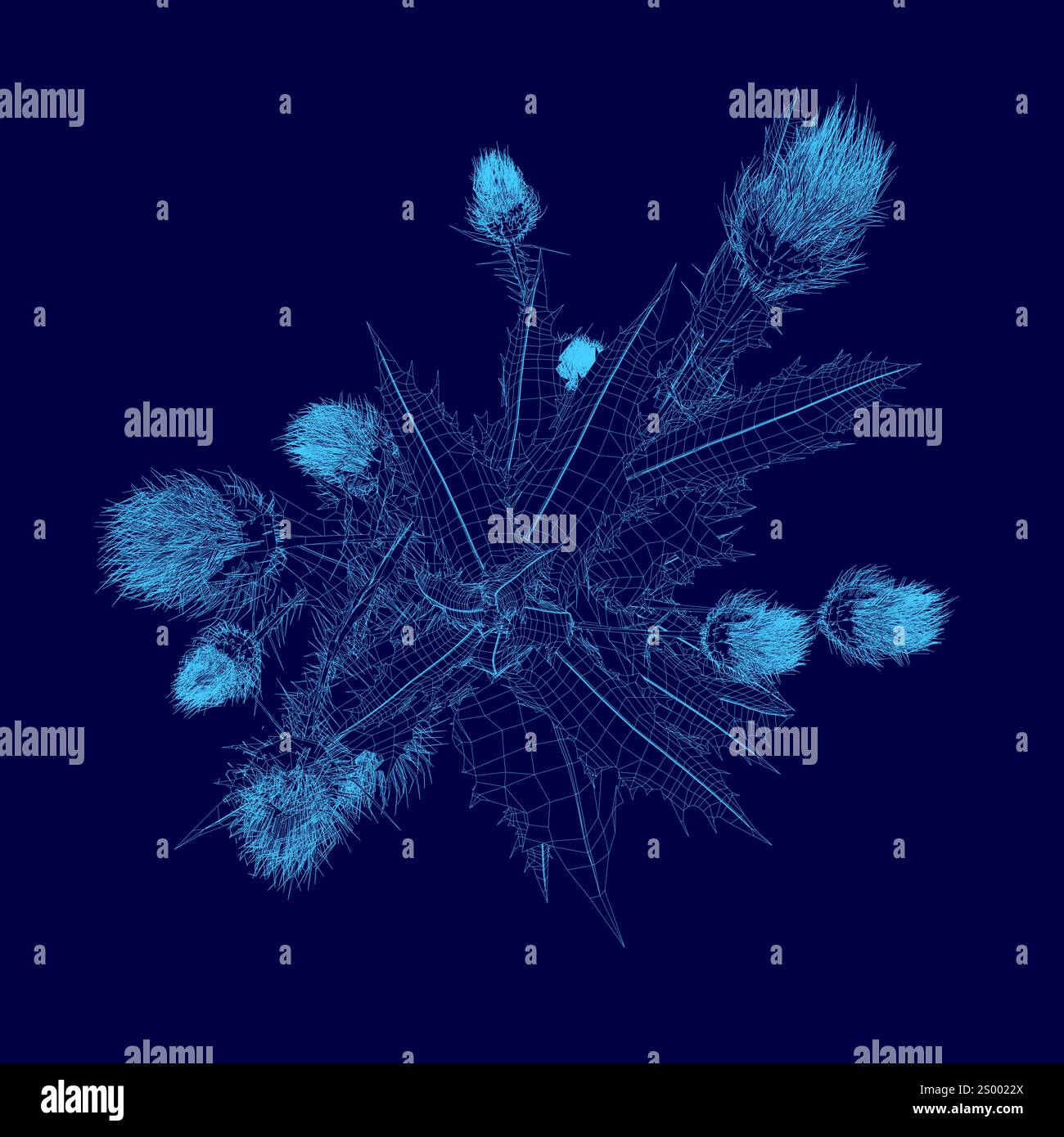 Top view, plant element wireframe symbol for architecture and landscape ...
