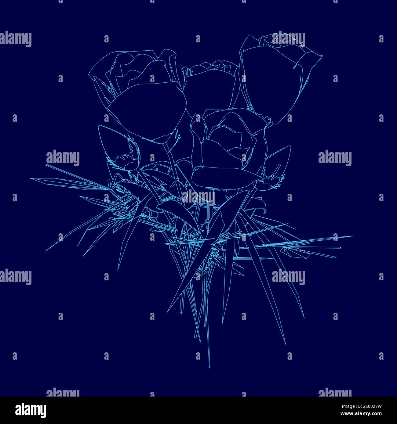 Contour Rose flower of blooming plant. Garden rose isolated icon of ...