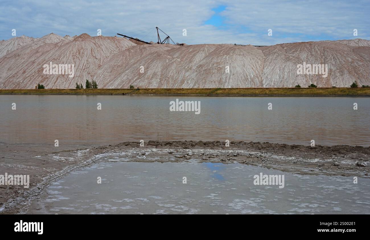 Conveyor line for the extraction of potash mineral salt at the mining ...