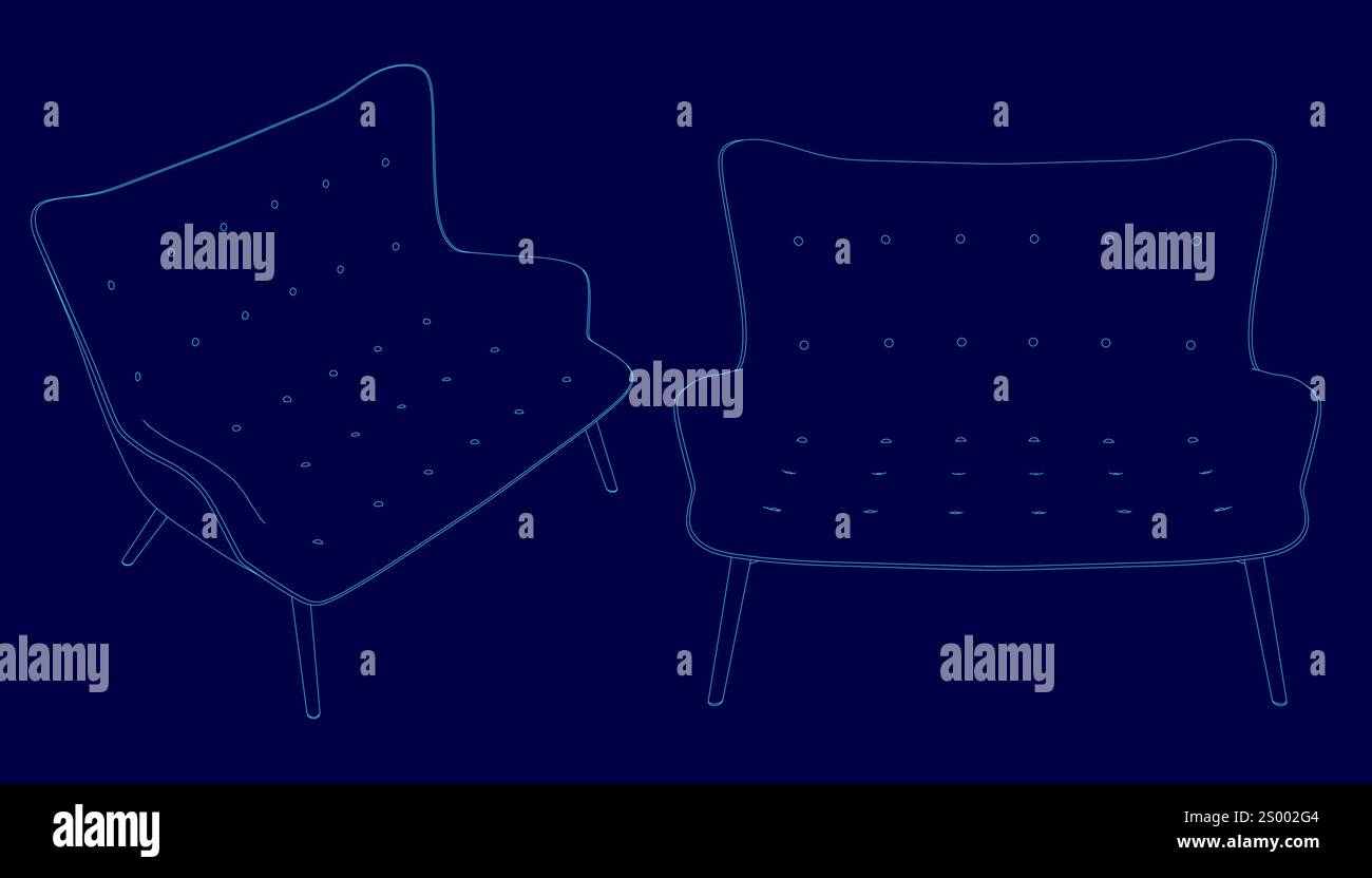 Sofa set outline. Vector illustration Stock Vector Image & Art - Alamy