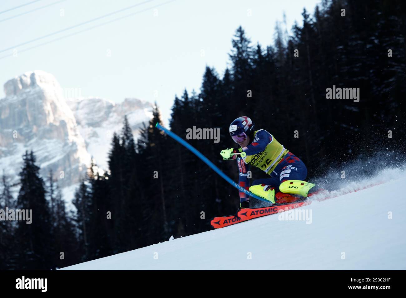 Croatia's Filip Zubcic speeds down the course during an alpine ski, men's World Cup slalom, in ...
