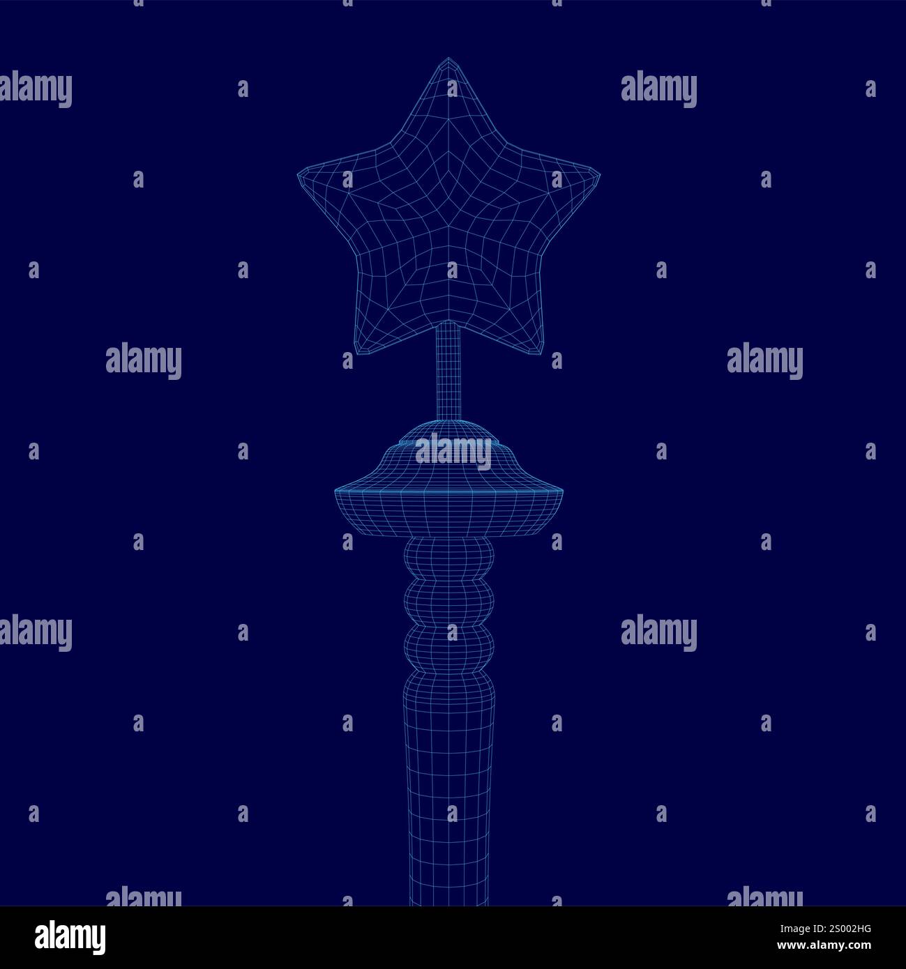 Magic wand wireframe. Magic wand with a star, wizard tool. Magic and ...