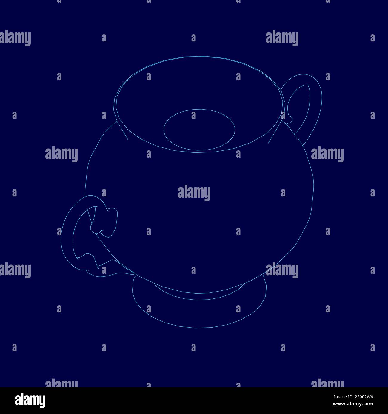 The teapot contour. Tea symbol. Flat outline. Vector illustration ...