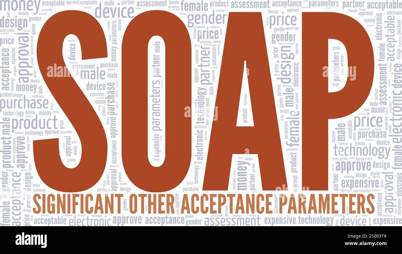 SOAP Significant Other Acceptance Parameters word cloud conceptual ...