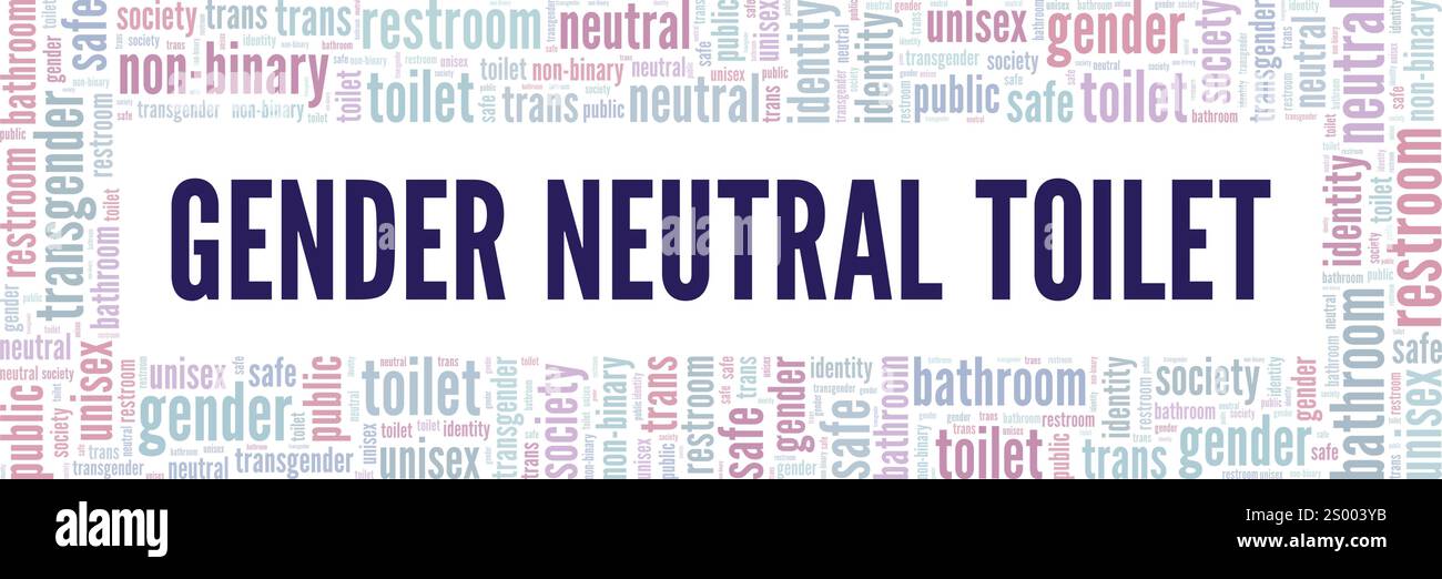 Gender Neutral Toilet word cloud conceptual design isolated on white ...