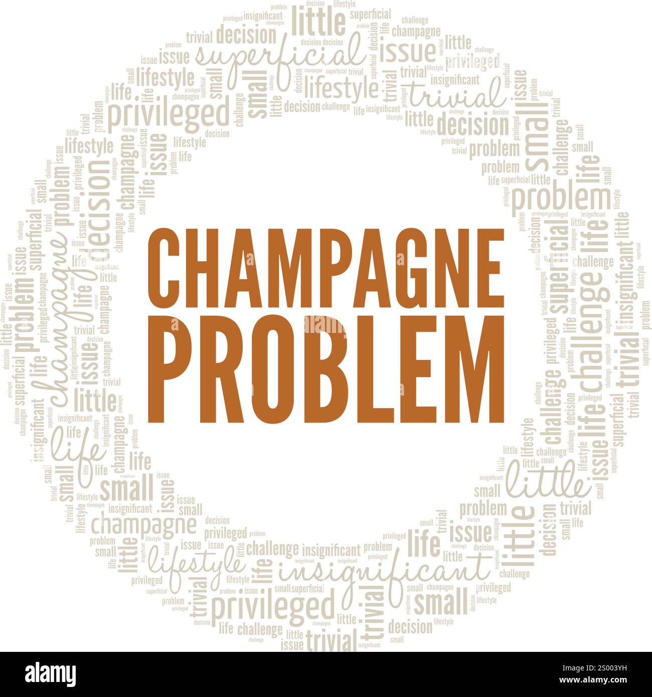 Champagne Problem word cloud conceptual design isolated on white ...