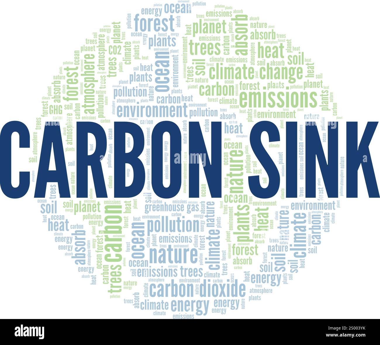 Carbon Sink word cloud conceptual design isolated on white background ...
