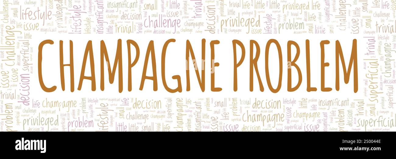 Champagne Problem word cloud conceptual design isolated on white ...