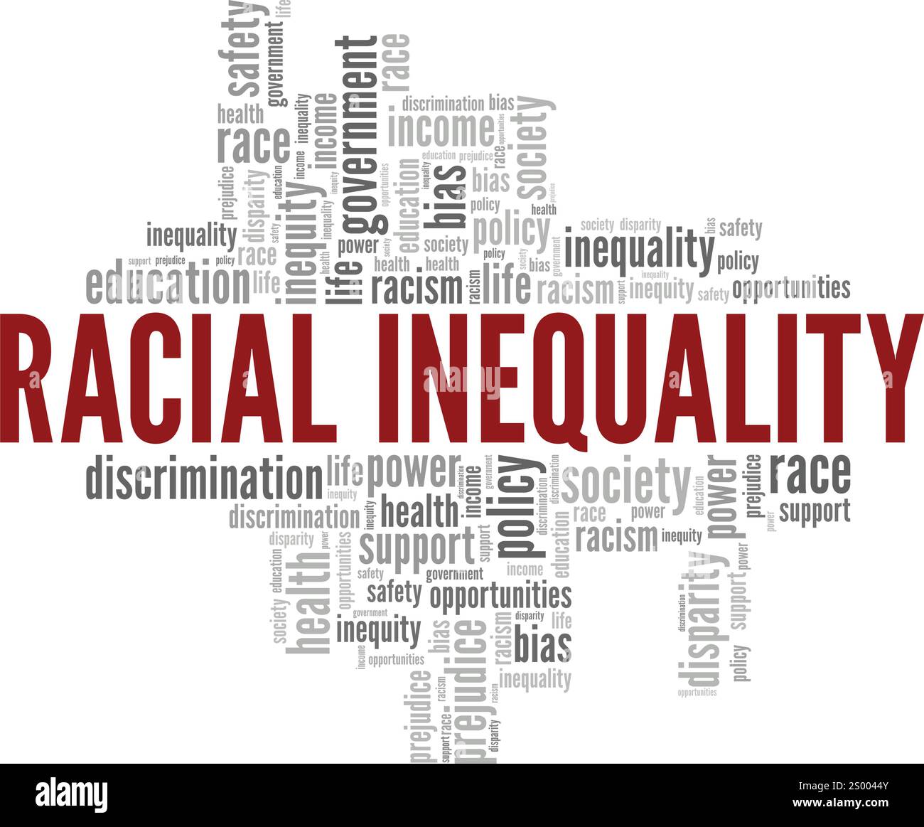 Racial Inequality word cloud conceptual design isolated on white ...