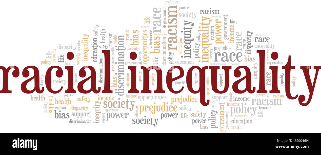Racial Inequality word cloud conceptual design isolated on white ...