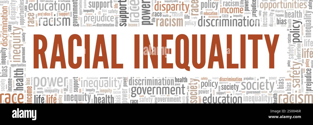 Racial Inequality word cloud conceptual design isolated on white ...