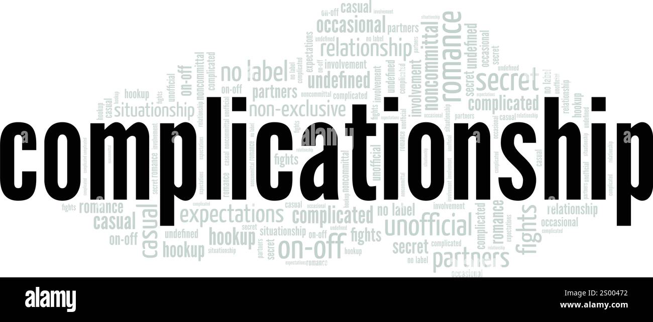 Complicationship word cloud conceptual design isolated on white background Stock Vector Image ...