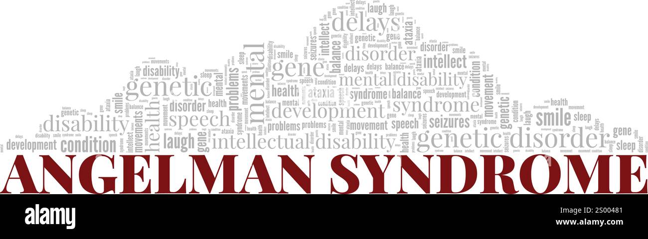 Angelman Syndrome word cloud conceptual design isolated on white ...