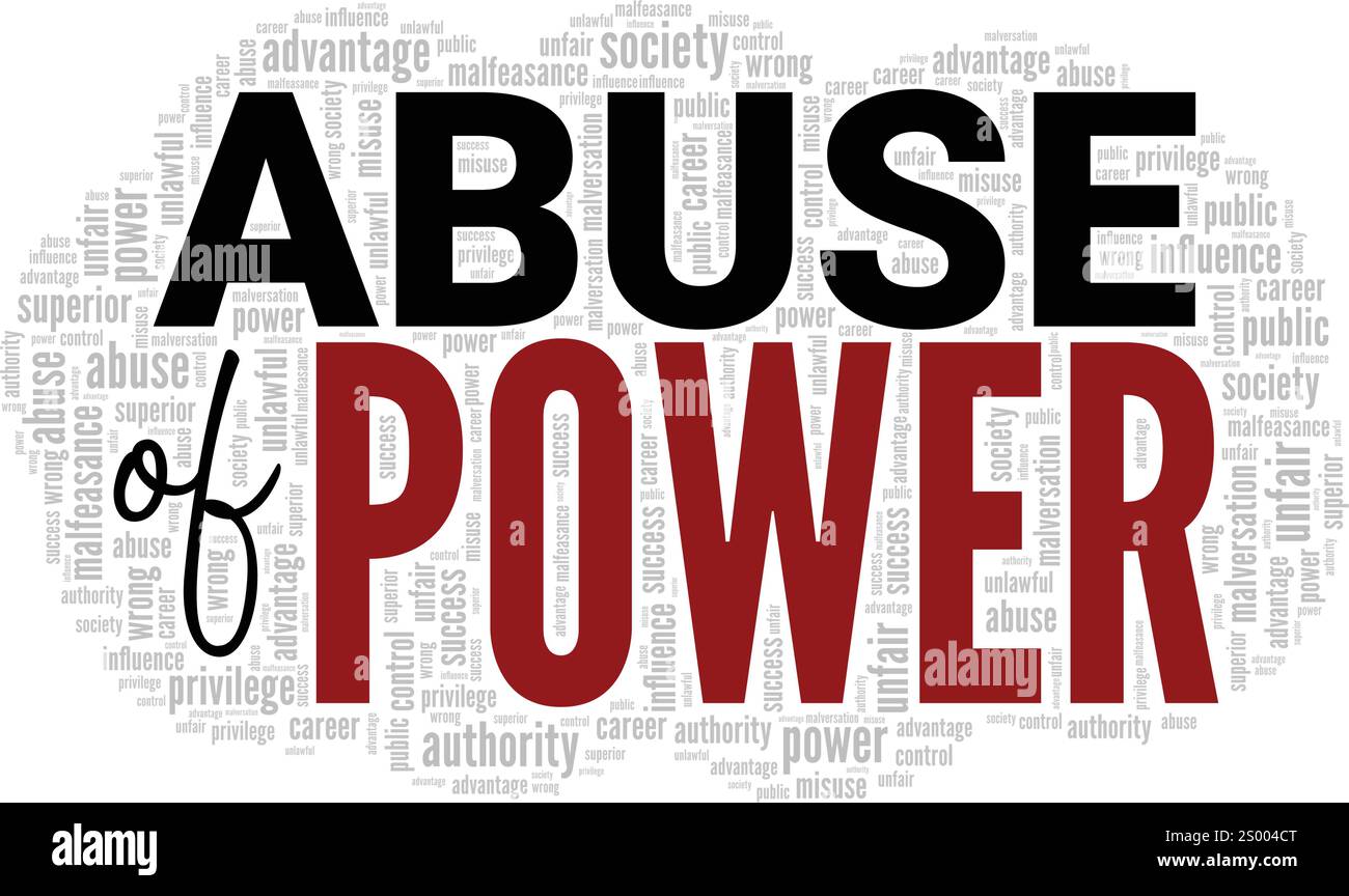 Abuse of Power word cloud conceptual design isolated on white background Stock Vector Image ...
