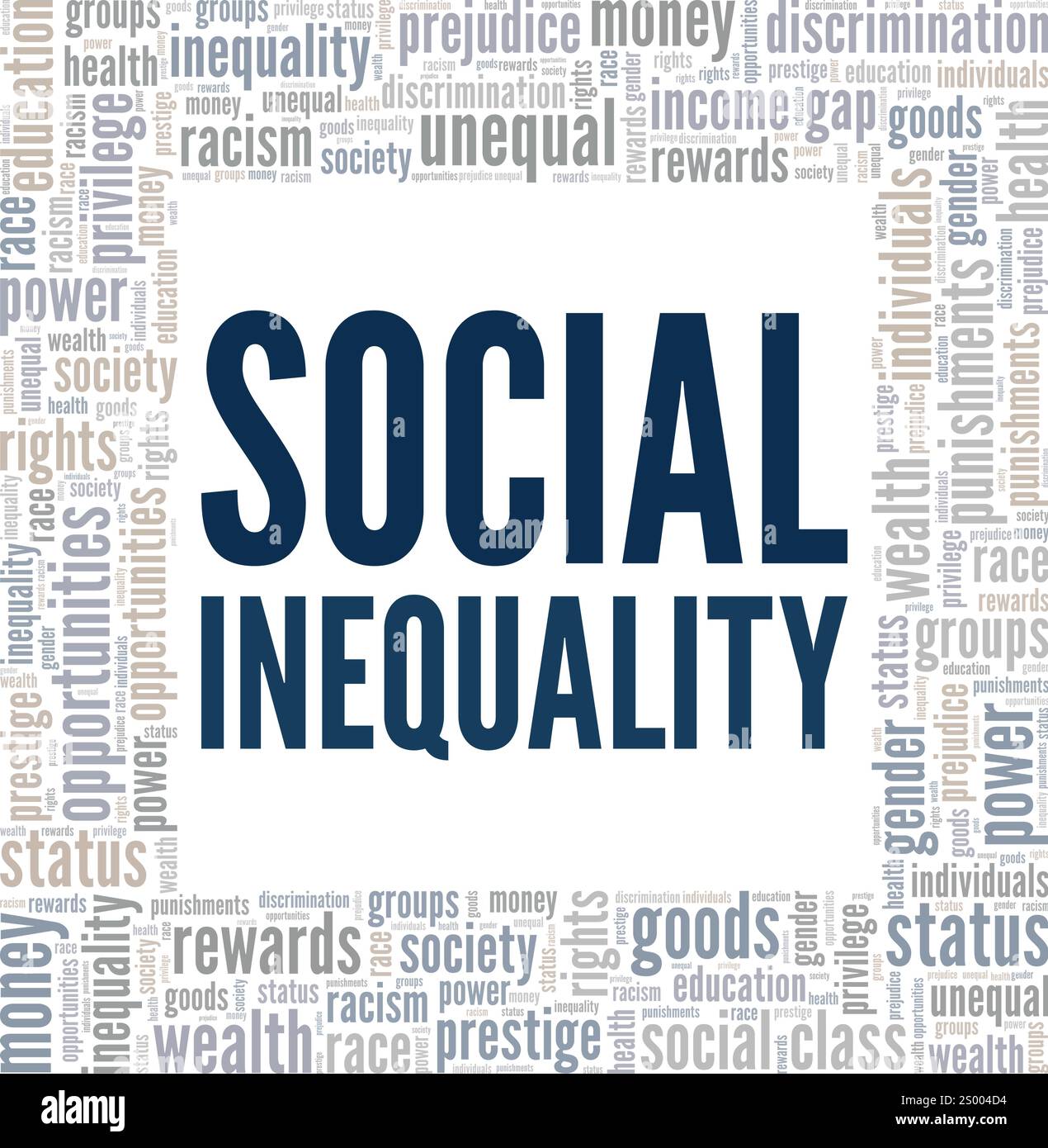 Social Inequality word cloud conceptual design isolated on white ...