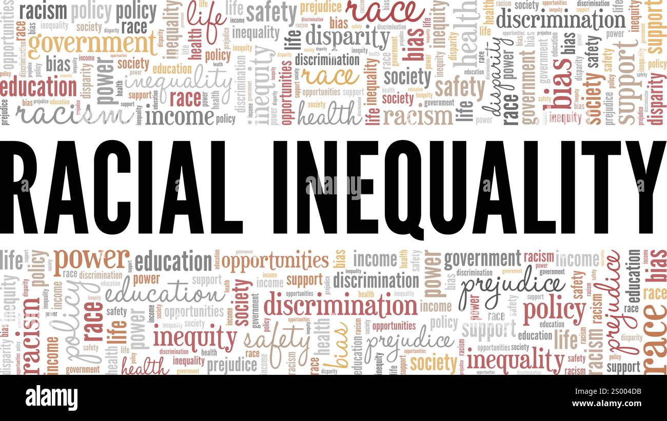 Racial Inequality word cloud conceptual design isolated on white ...