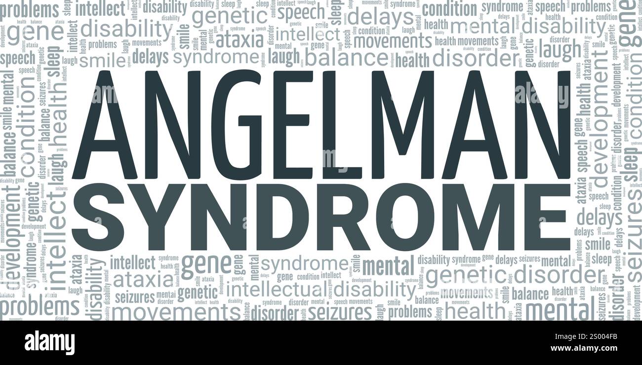 Angelman Syndrome word cloud conceptual design isolated on white ...