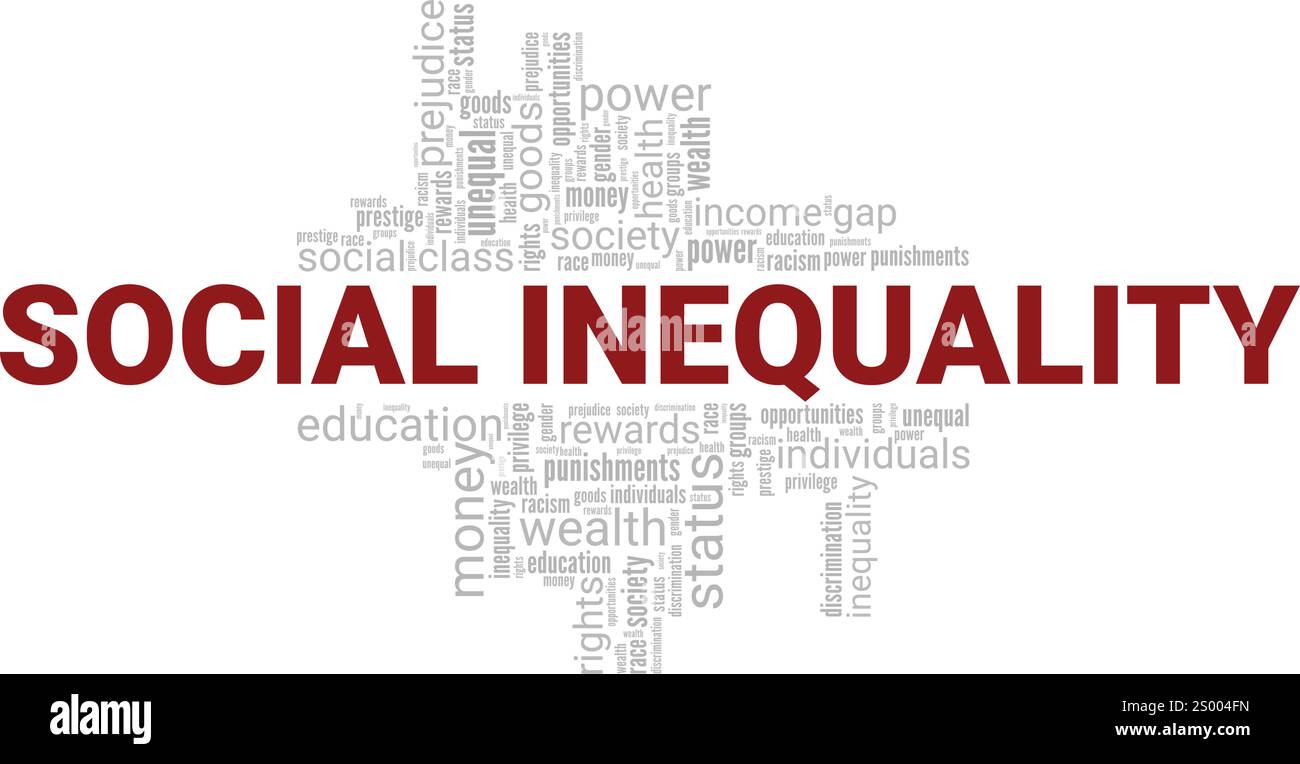 Social Inequality word cloud conceptual design isolated on white ...