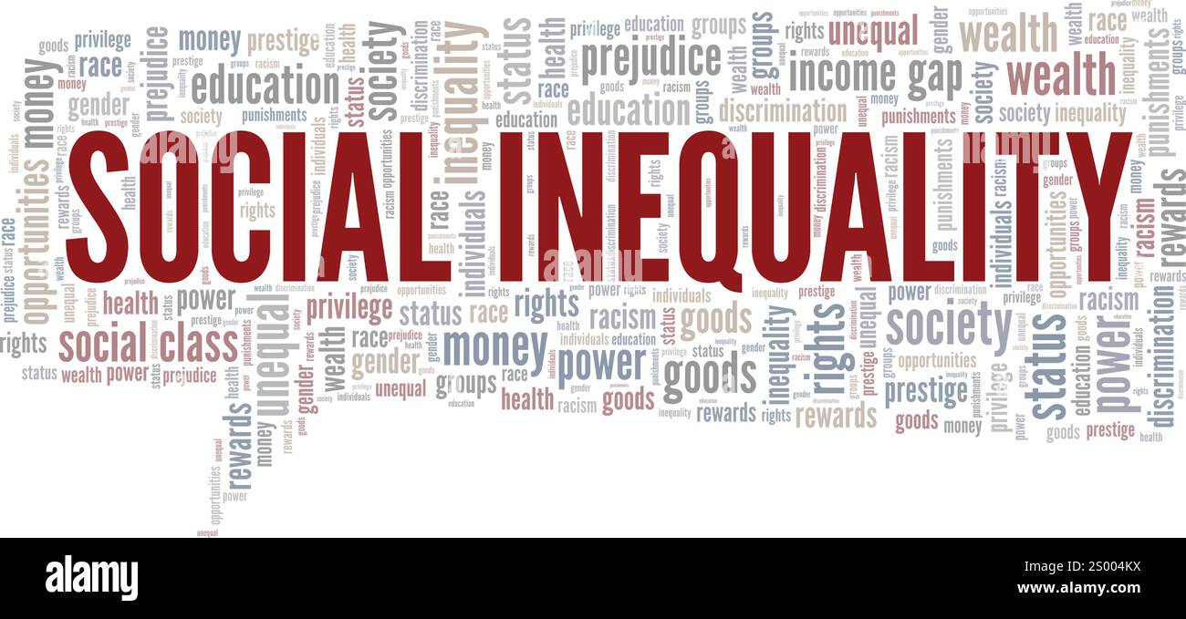 Social Inequality word cloud conceptual design isolated on white ...