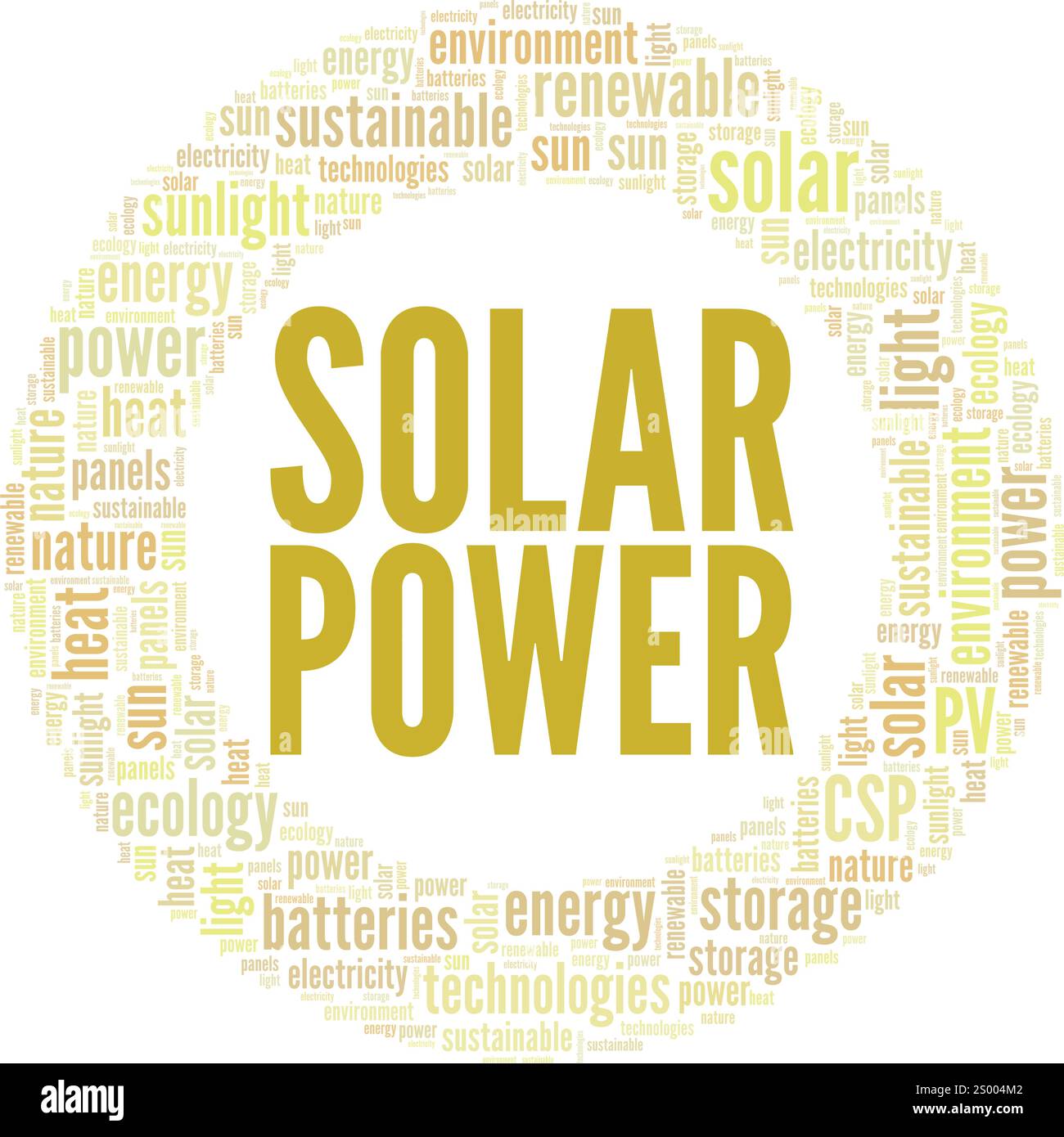 Solar Power word cloud conceptual design isolated on white background ...