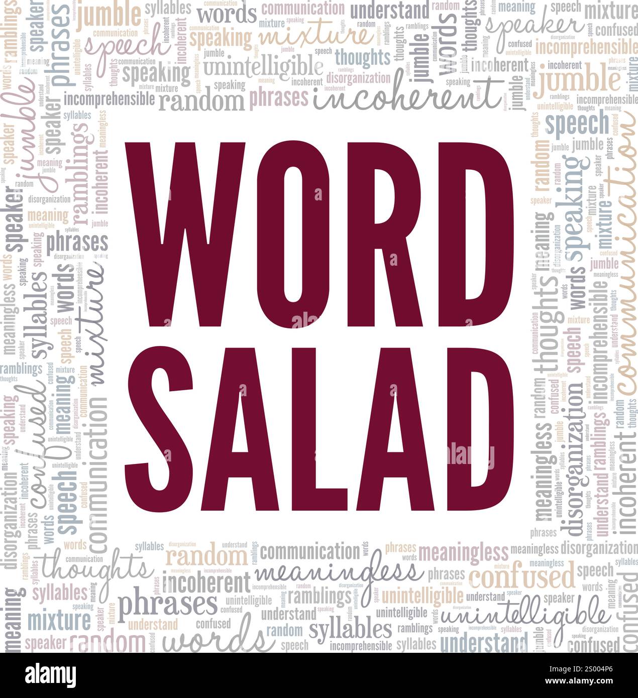 Word Salad word cloud conceptual design isolated on white background ...